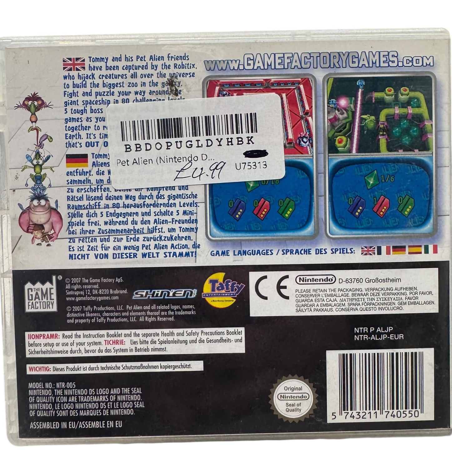 Pre-owned Pet Alien - Nintendo DS (PEGI 3+, The Game Factory, Single ...